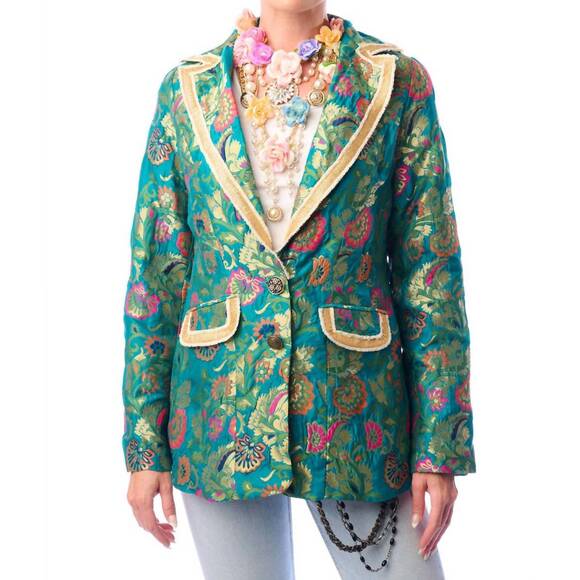 Aratta | Jackets & Coats | New Aratta Renaissance Silk Jacquard Blazer ...